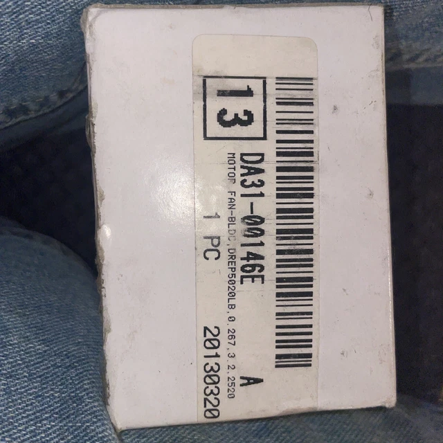 DA31-00146E SAMSUNG REFRIGERATOR Evaporator Fan Motor **OEM BRAND NEW ...