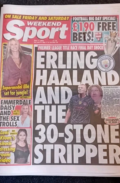 SUNDAY SPORT WEEKEND Edition May17th Full Of Topless Girls Offers ...