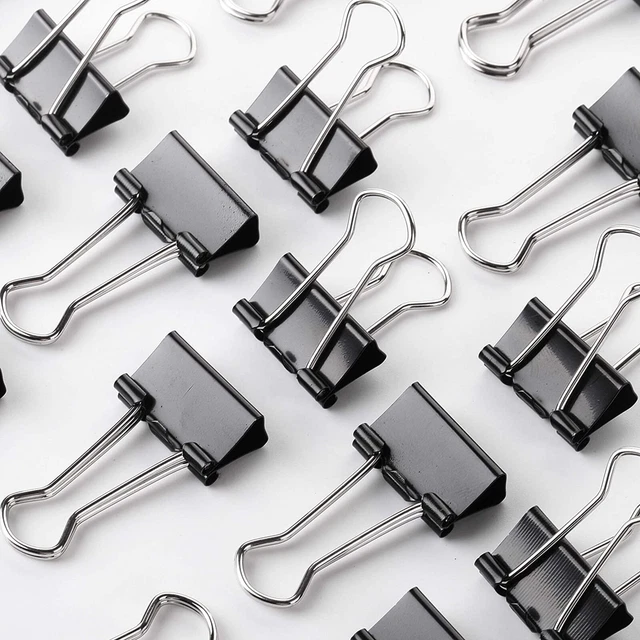 UP 100X 51MM Black Steel Foldback Office Clip Paper Document Bulldog ...