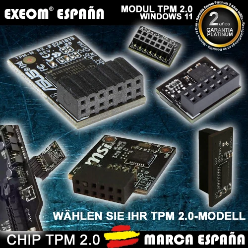TPM 2.0 MODUL Trusted Platform Module für Windows 11 - 12 14-1 18 20-1 ...
