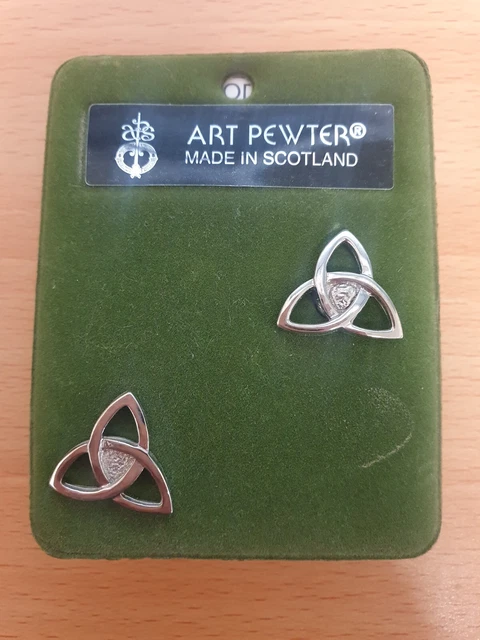ART PEWTER CELTIC Knot Cufflinks Made In Scotland £15.00 - PicClick UK