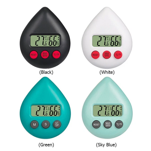 HOUSEHOLD APPLIANCES LCD Digital Water Drop Hygrometer Thermometer ...