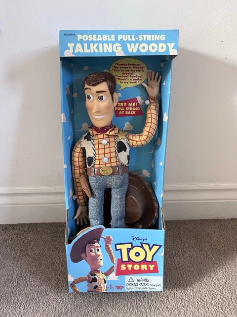 TOY STORY WOODY Talking Poseable Pull String Doll in Box 1995 Vintage ...