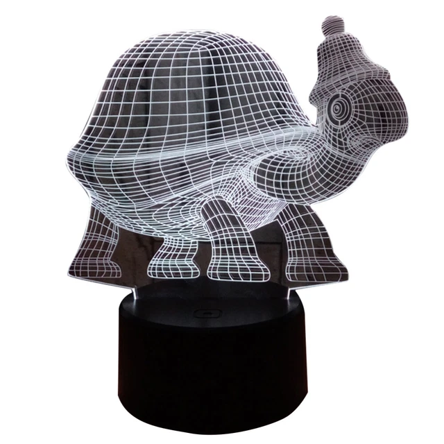 TORTOISE 3D NIGHT Lights 3D Tortoise Light Bedside Lamp Tortoise ...