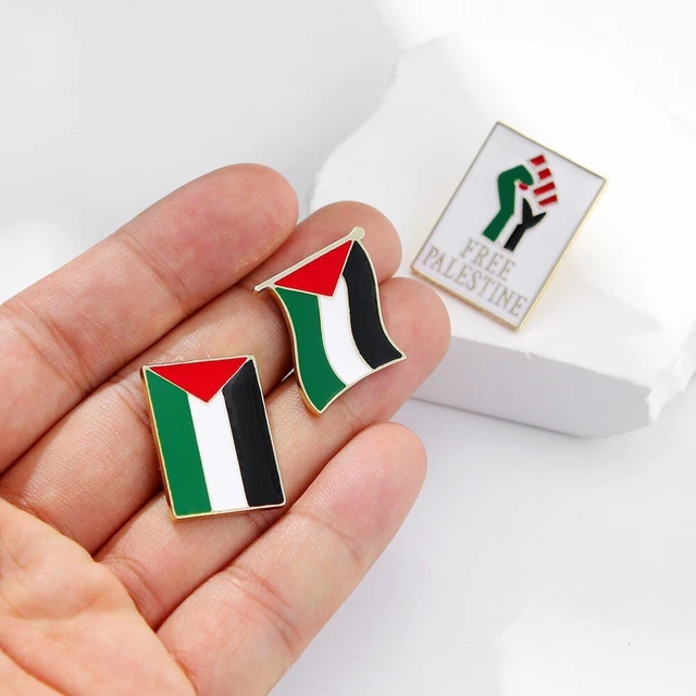 PALESTINE NATIONAL FLAG Lapel Pin Palestinian Brooch Clothes Bag Hat ...
