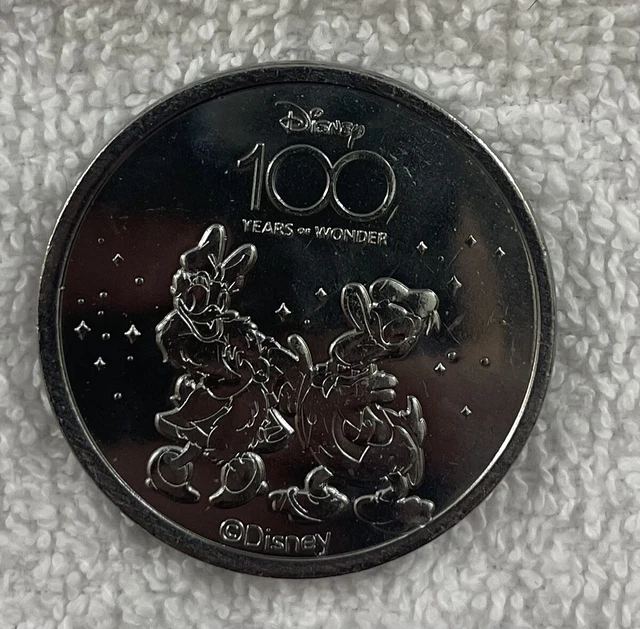 DISNEY 100TH ANNIVERSARY Coin Medallion 2023 Disneyland Donald and ...