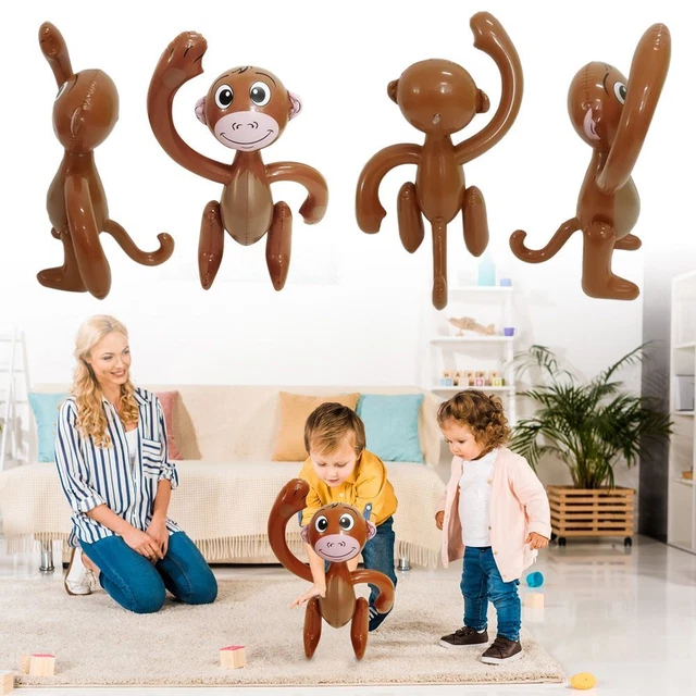 ORNAMENTS CHILDREN TOY PVC Balloons Inflatable Monkey Model Outdoor ...