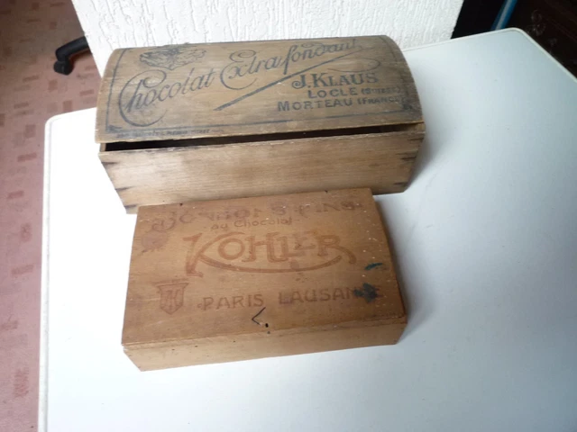 ANCIENNE BOÎTE EN BOIS DE CHOCOLAT vide EUR 25,00 - PicClick FR