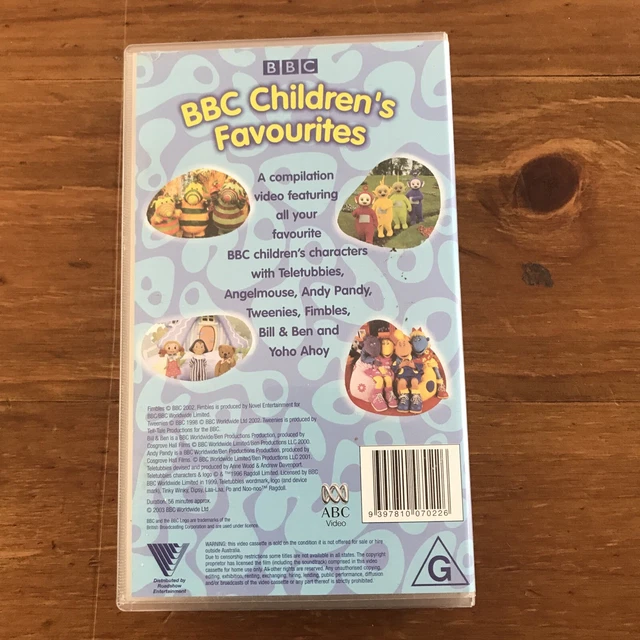 BBC CHILDREN'S FAVOURITES VHS. Teletubbies, Andy Pandy +. ABC Video ... BBC CHILDREN'S FAVOURITES VHS. Teletubbies, Andy Pandy +. ABC Video ...