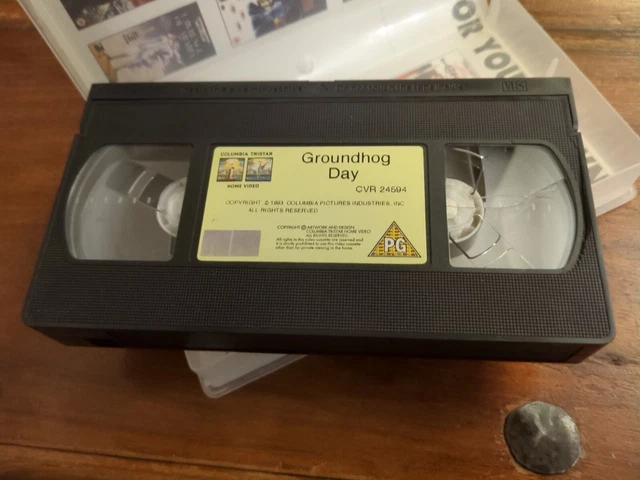 VHS VIDEO GROUNDHOG DAY 1993 Bill Murray Andie MacDowell dir Harold ...