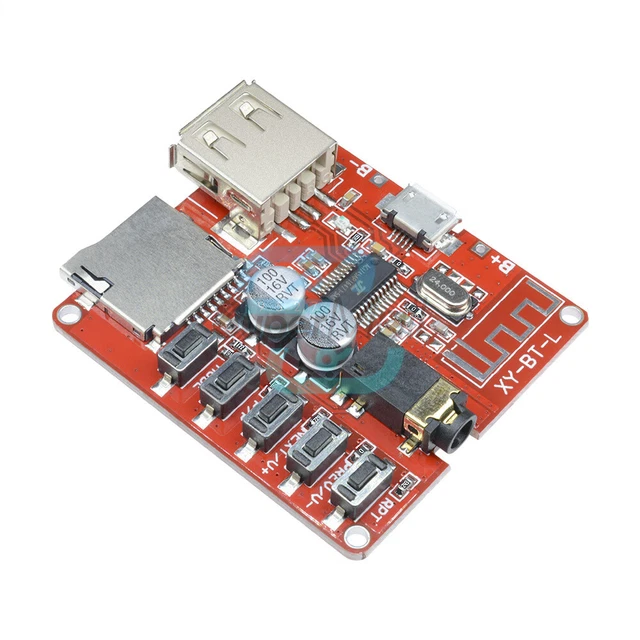3.7-5V BLUETOOTH 4.1 Audio Decoder MP3 Player Board Micro USB TF SD ...