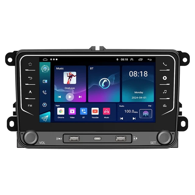 ANDROID CAR RADIO Stereo Sat Nav BT CarPlay Head Unit for VW Golf MK5 MK6 Passat £154.80 ...