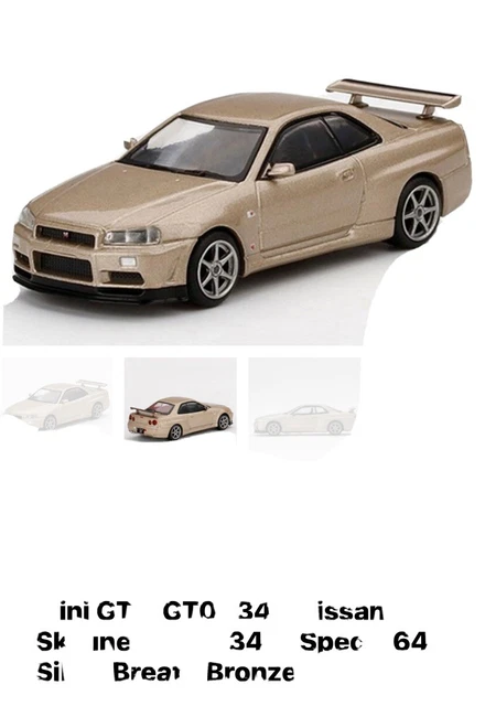 MINI GT NISSAN Skyline GT-R R34 M Spec silice souffle bronze EUR 22,50 ...