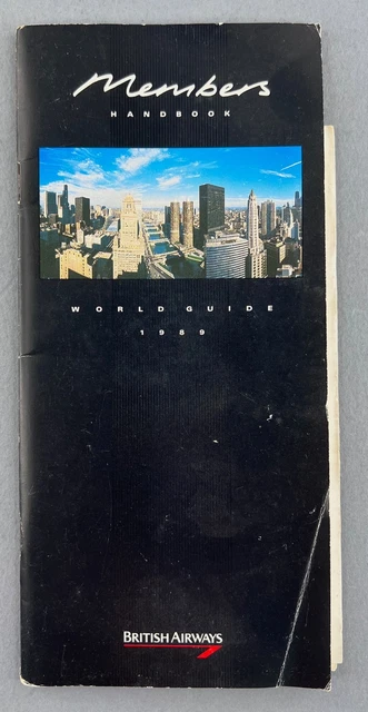 BRITISH AIRWAYS EXECUTIVE Club Members Handbook 1989 Vintage Airline ...