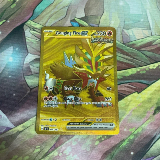 POKÉMON TCG CARD | Gouging Fire EX 214/162 | Temporal Forces | Gold ...