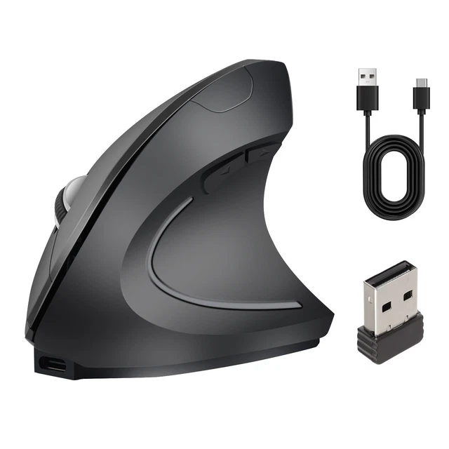 ERGONOMIC VERTICAL WIRELESS Rechargeable Mouse - Enhance Your Comfort ...