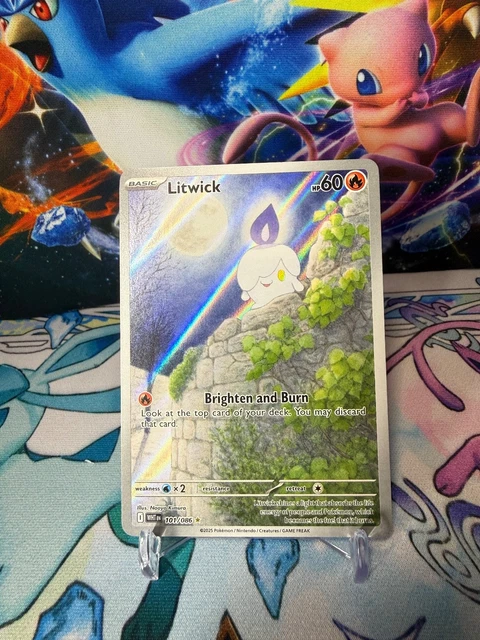 POKÉMON TCG LITWICK 101/086 White Flare Illustration Rare £8.50 - PicClick UK