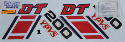 GRAPHICS FOR YAMAHA DT200 DT125 YPVS vintage decal sticker set EUR 40 ...