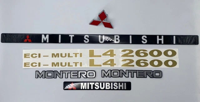 MITSUBISHI MONTERO STANDAR Emblems and decals Eci multi L4 2600 gold ...