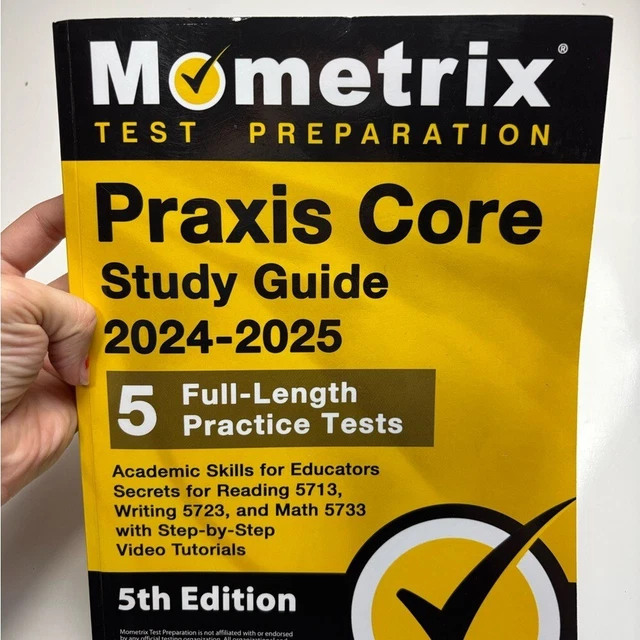 PRAXIS CORE STUDY Guide 2024-2025: 5 Full-Length Practice Tests £16.24 ...