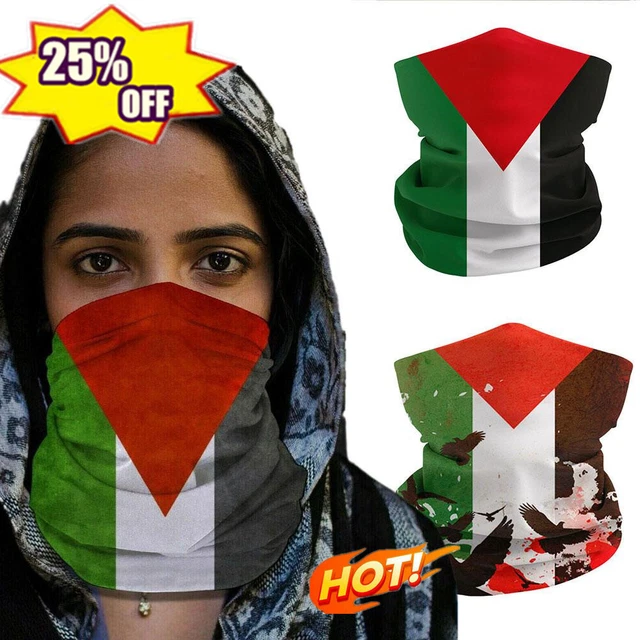 PALESTINE NECK SCARF Palestine Flag Scarf Palestinian 2024 Mask Bandana ...
