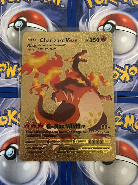 POKEMON GOLD CARD | Charizard VMAX HP 330 Claw Slash | & Hard ...