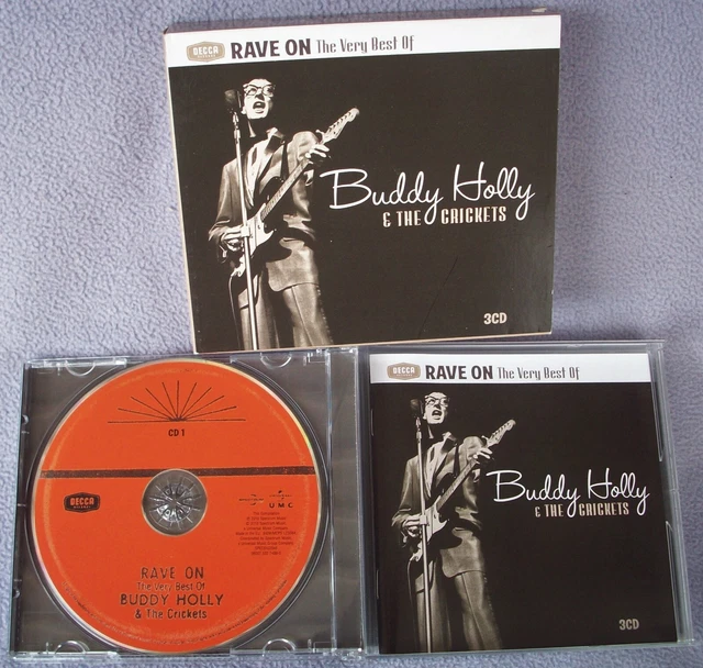 RAVE ON THE Very Best of Buddy Holly and The Crickets DECCA 3 x CD Rock ...