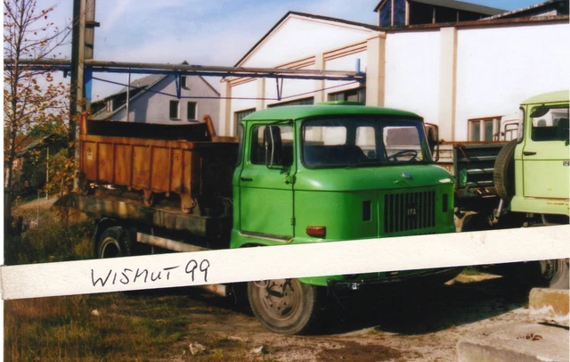 OLDTIMER-FOTO DDR VEB Stadtwirtschaft IFA LKW W 50 mit Abrollcontainer ...