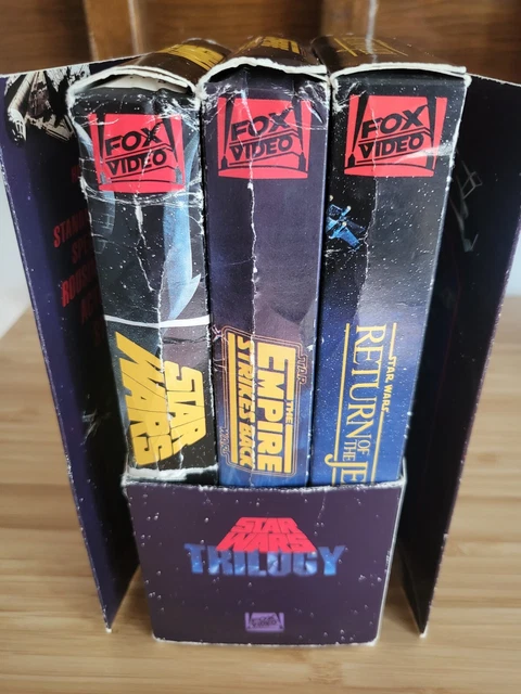 STAR WARS ORIGINAL Trilogy VHS Tapes HI FI Stereo 1992 Red Label FOX ...