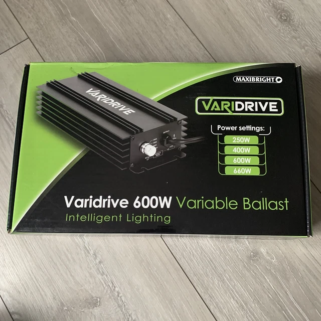 MAXIBRIGHT VARIDRIVE 600W Variable Ballast hydroponics light- Great Condition £19.99 - PicClick UK