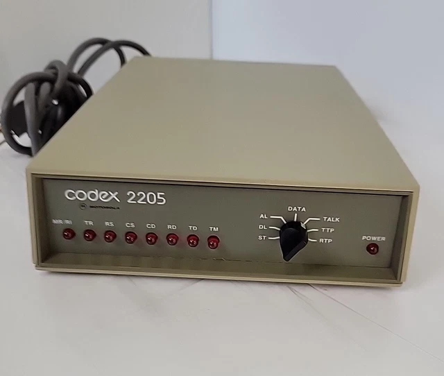 CODEX 2205 MODEM 25896 Bell 208 A/B 4800 BPS w/ Fixed Power cord ...