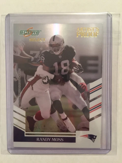 2007 RANDY MOSS Score Select Artists Proof Card #271 #ed/32 RARE EUR 33 ...