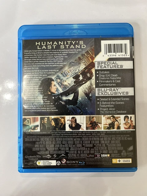 RESIDENT EVIL: RETRIBUTION (Blu-ray Disc, 2012, Canadian Bilingual ...