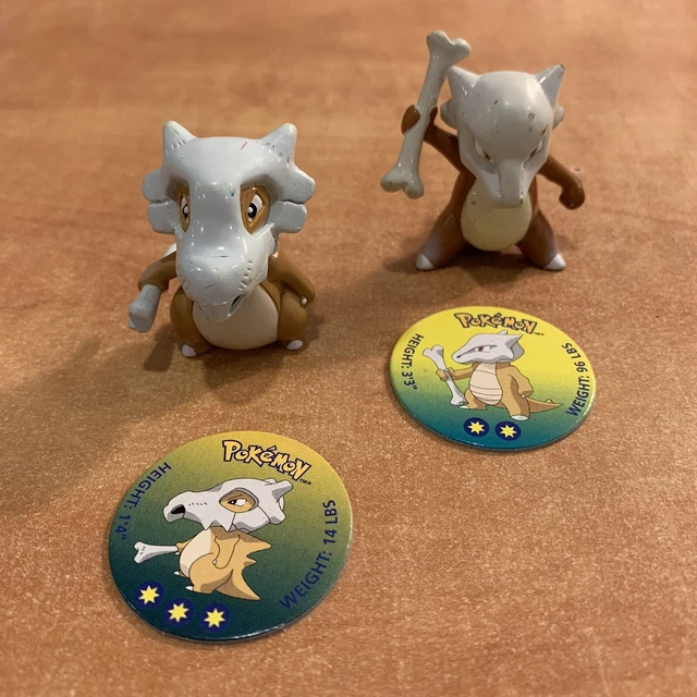 VINTAGE POKÉMON TOMY figures - complete with pog discs - Cubone ...
