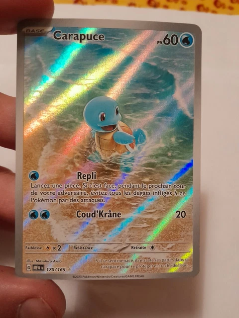 CARTE POKÉMON - Carapuce AR 170/165 - Ecarlate & Violet - Pokémon 151 ...