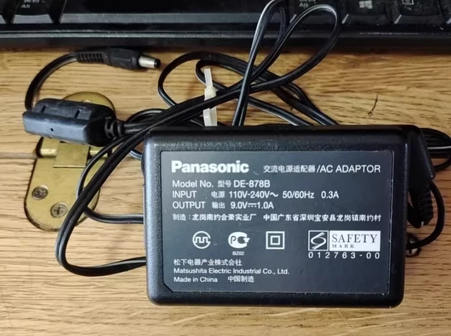 PANASONIC POWER SUPPLY Adapter DE-878B 9.0V-1.0A Panasonic Camera ...