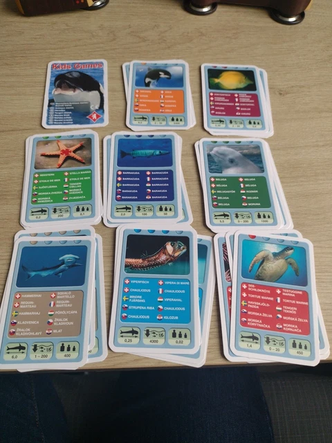 JEUX DE CARTES Familles Animaux Marins Complet Bon État EUR 5,00 ...