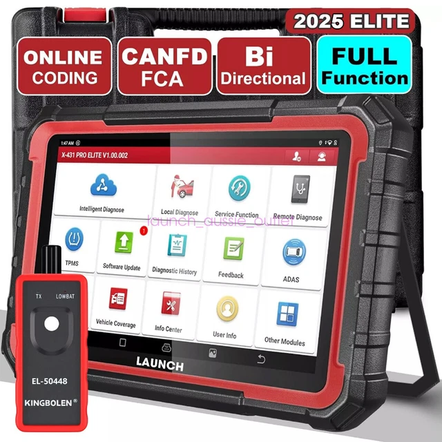 2025 LAUNCH X431 Pro Elite Bidirectional Car Diagnostic Scanner Tool Key Coding $894.00 ...