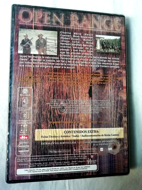 DVD OPEN RANGE - Kevin Costner, Robert Duvall, Annette Bening Filmax ...