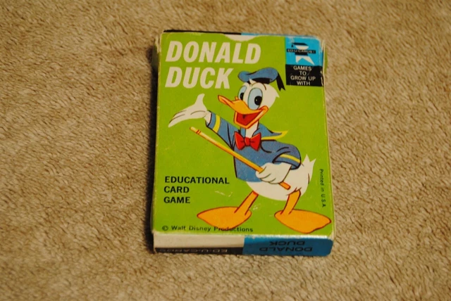 VINTAGE DONALD DUCK Card Game EDU-CARDS Walt Disney Productions £9.39 ...