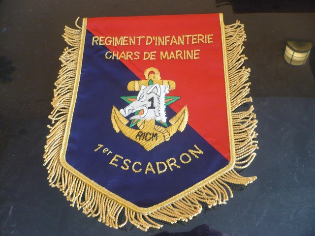 FANION MILITAIRE BRODÉ ancien 1er RICM EUR 1,00 - PicClick FR
