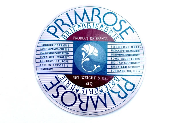 RARE ANCIENNE ETIQUETTE Boite De Fromage - Brie France - Primrose ...