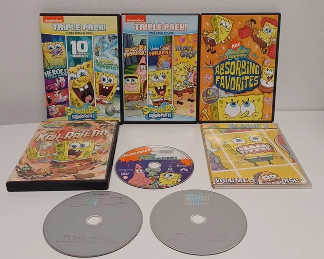 SPONGEBOB SQUAREPANTS DVD Lot Of 12 movies cartoons Kids EUR 22,22 ...