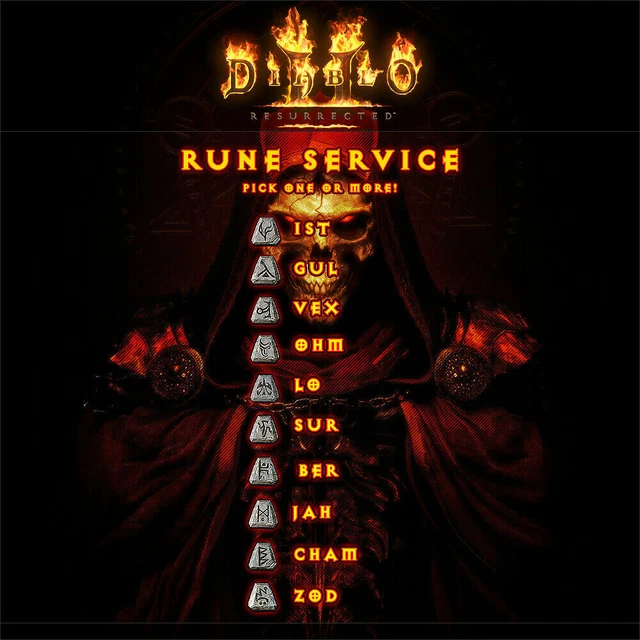 DIABLO 2 RESURRECTED D2R Zod Rune Best Deal EUR 14,12 - PicClick FR