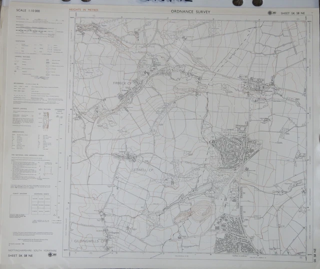 ORIGINAL OS MAP; 1:10,000; Sheet SK 56 SW; 1977; Mansfield ...