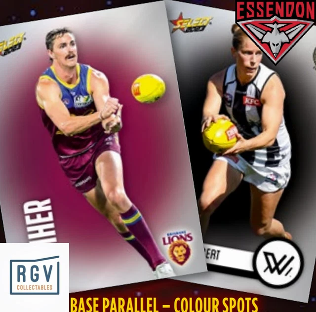 2023 AFL FOOTY Stars Essendon Parallel - Colour Spots Full 13 Card Set ...