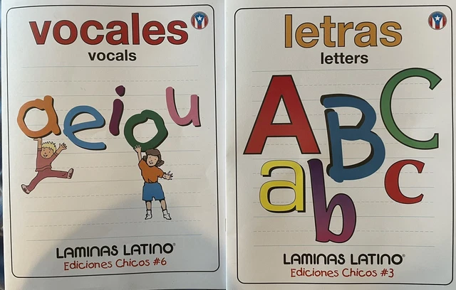 LIBROS PARA APRENDER Las Vocales Y El Abecedario En Español / Puerto ...