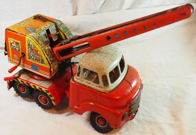 JOUET ANCIEN - Grand camion grue jouet MTZ en tôle - années 50/60 EUR ...