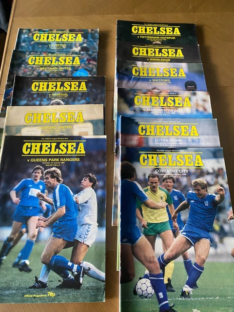 CHELSEA FOOTBALL PROGRAMMES 1986/1987 season £5.45 - PicClick UK