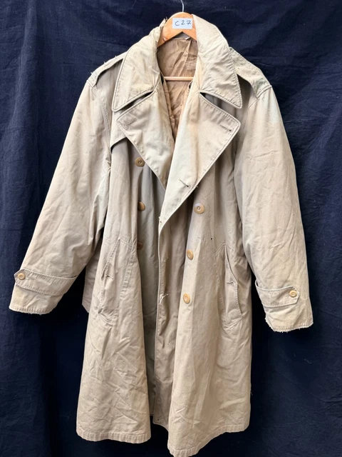 ORIGINAL WW2 US Army Officers Overcoat Raincoat 1943 Dated - Size 44 ...